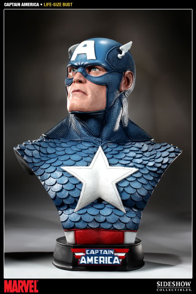 Marvel Captain America Life-Size Bust by Sideshow Collectibles ...