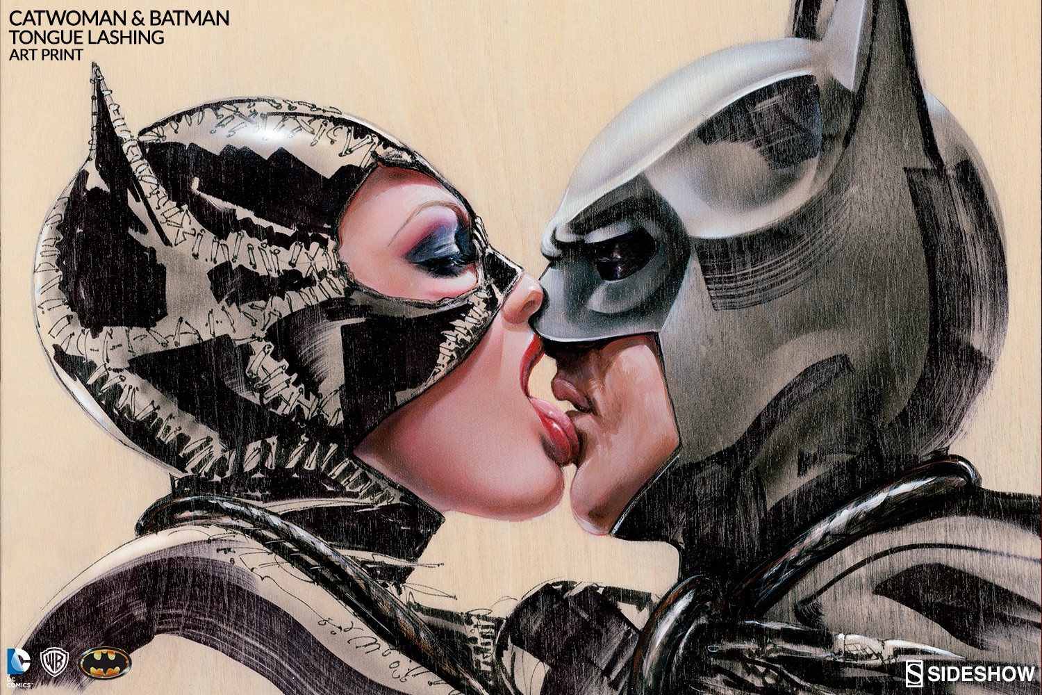 how to draw batman kissing catwoman