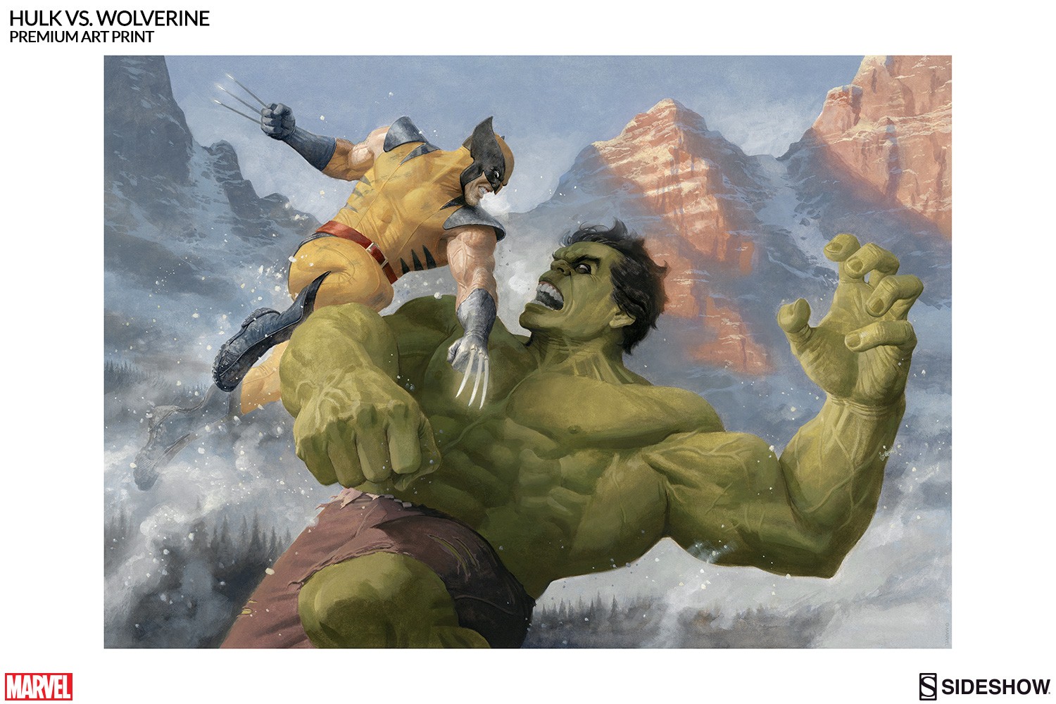 Marvel Hulk and Wolverine First Appearance Variant Art Print | Sideshow ...