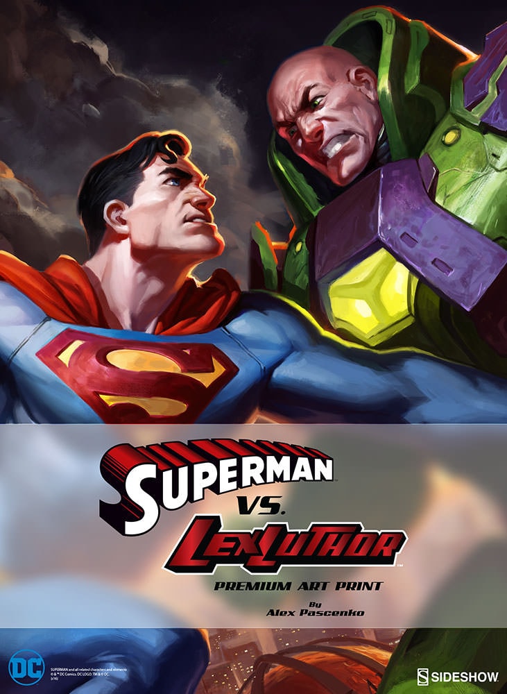 DC Comics Superman vs Lex Luthor Premium Art Print by Sidesh | Sideshow Collectibles