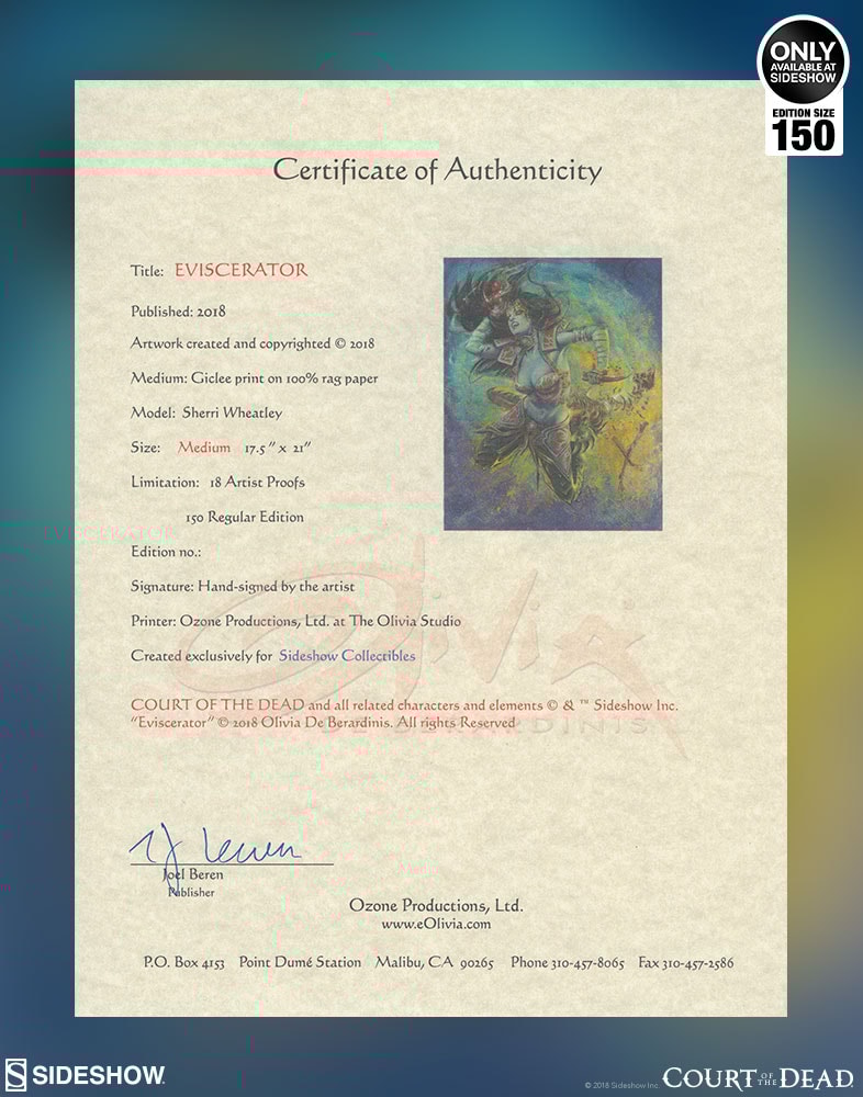 Court of the Dead Gallevarbe Eviscerator Art Print by Sidesh | Sideshow ...