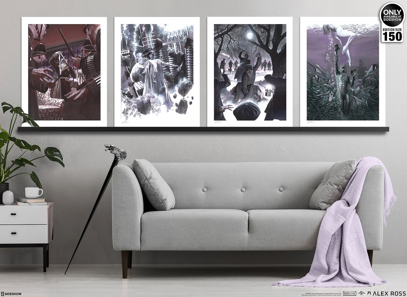 Universal Monsters Variant Fine Art Lithograph Set by Alex Ross Art ...