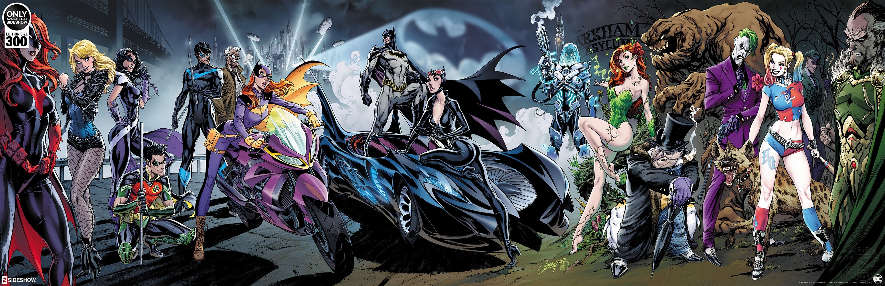 Batman 50 Deluxe Print by J. Scott Campbell | Sideshow Collectibles