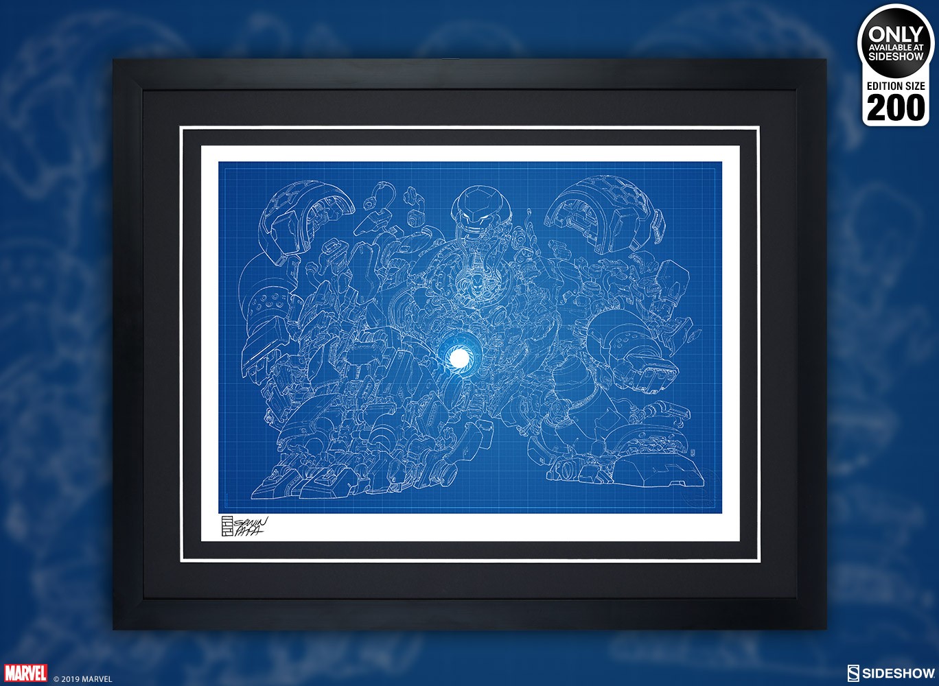 The Hulkbuster Blueprint Variant Fine Art Print by Erwin Papa ...