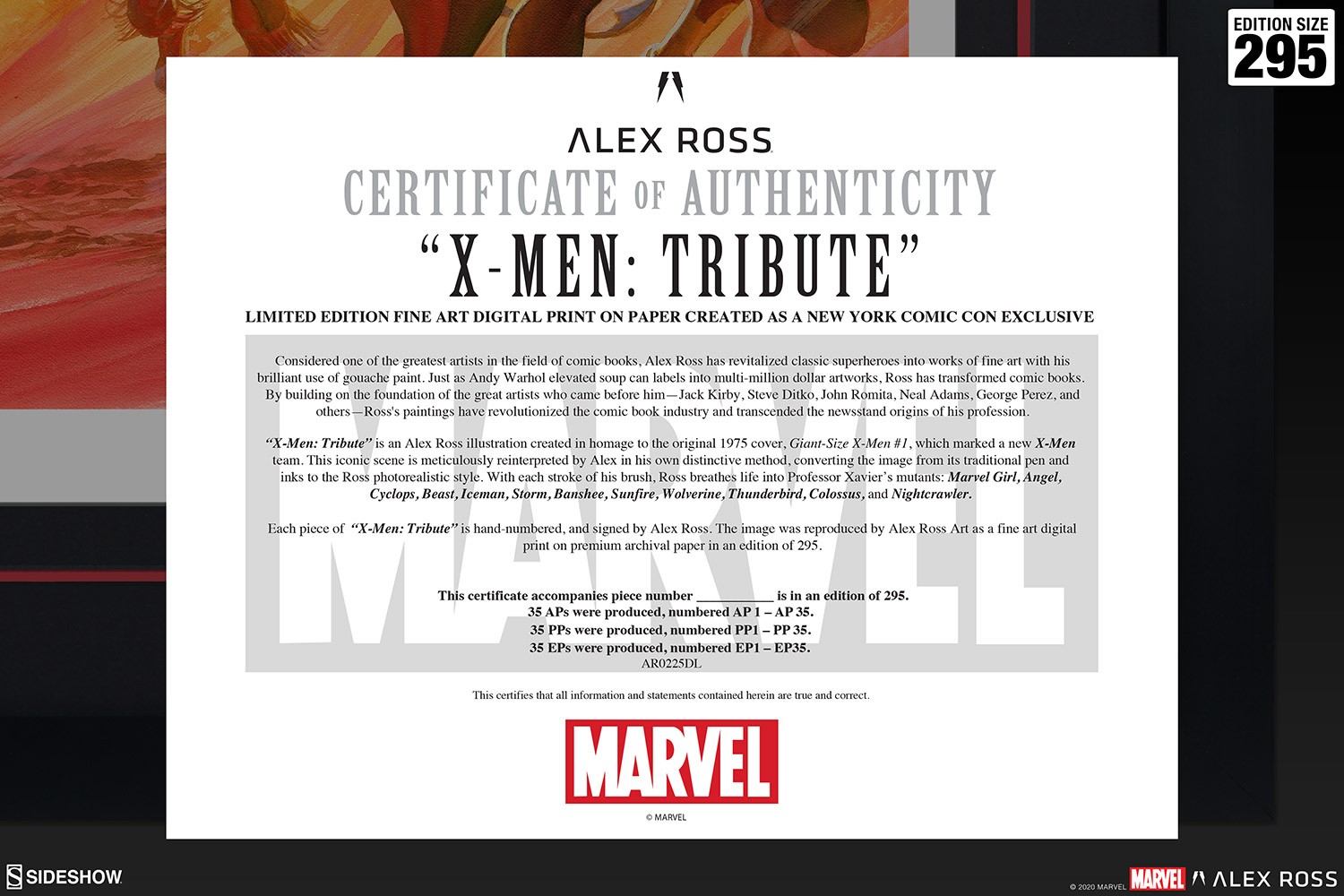 X-Men: Tribute Fine Art Lithograph by Alex Ross | Sideshow Collectibles