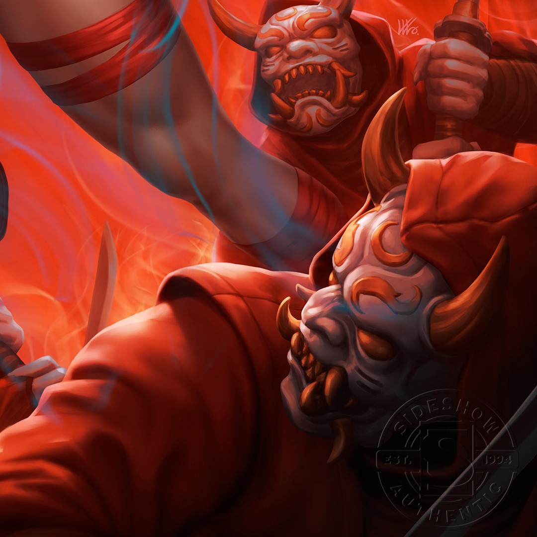 Elektra vs The Hand Fine Art Print by Kendrick Lim | Sideshow Collectibles