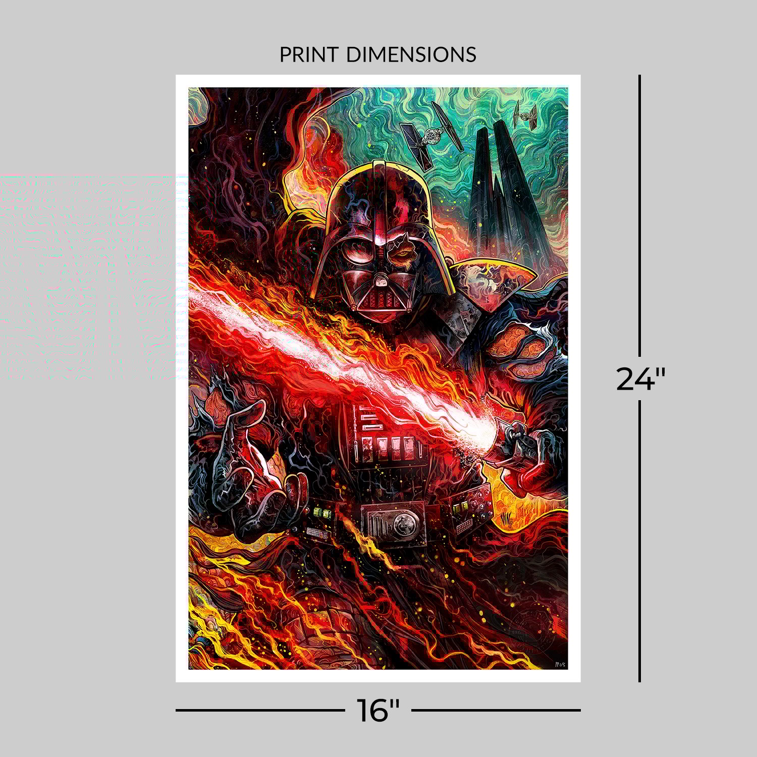 Darth Vader™: Dark Lord's Fury Fine Art Print by Vincenzo Riccardi ...