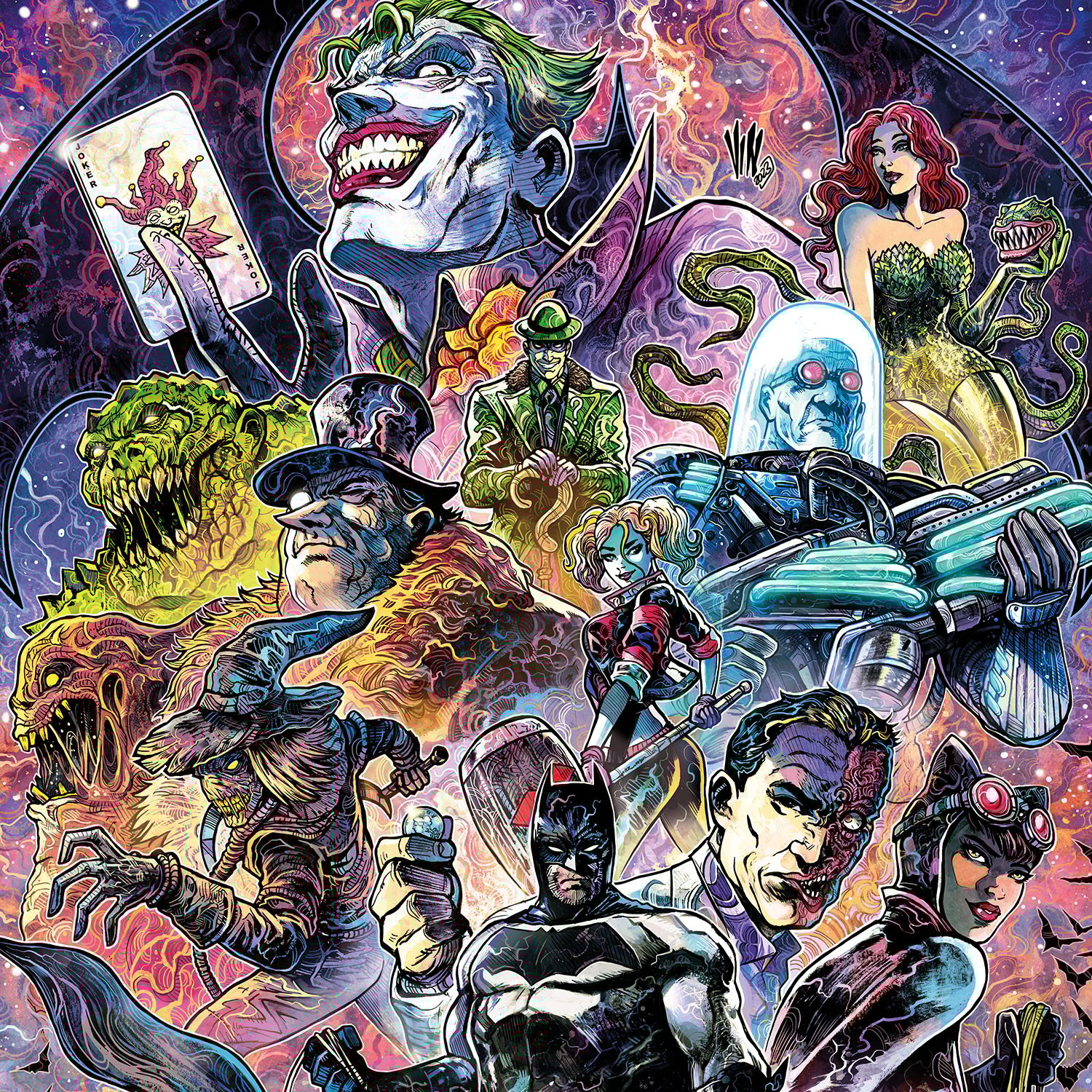 Batman: The Rogues Gallery Fine Art Print by Vincenzo Riccardi ...