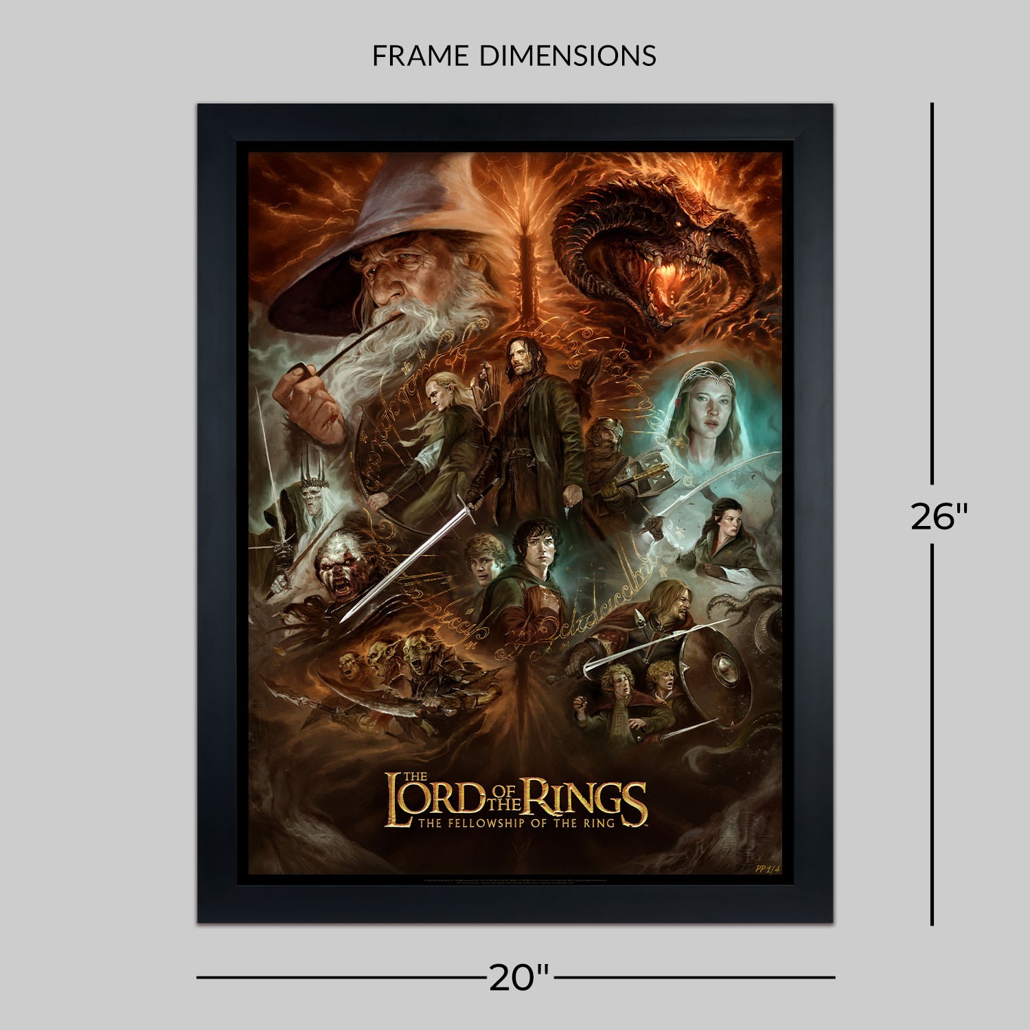 The Lord of the Rings: The Fellowship of the Ring Fine Art Print by ...