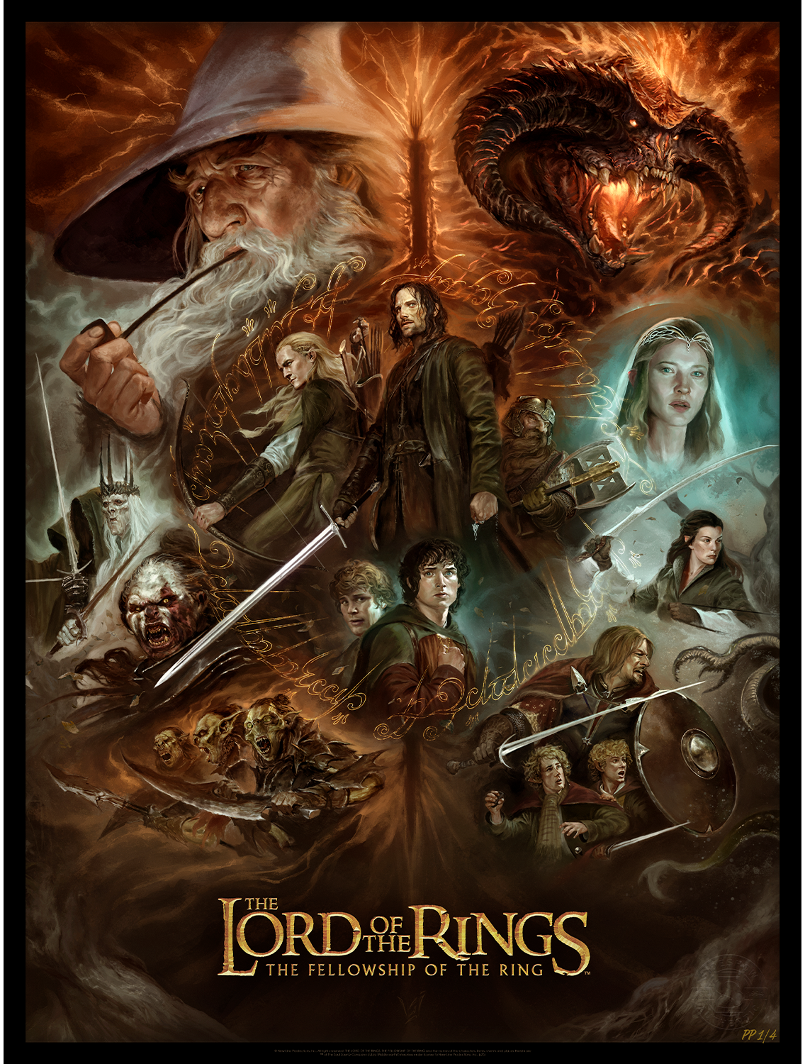 fellowship of the ring fan poster