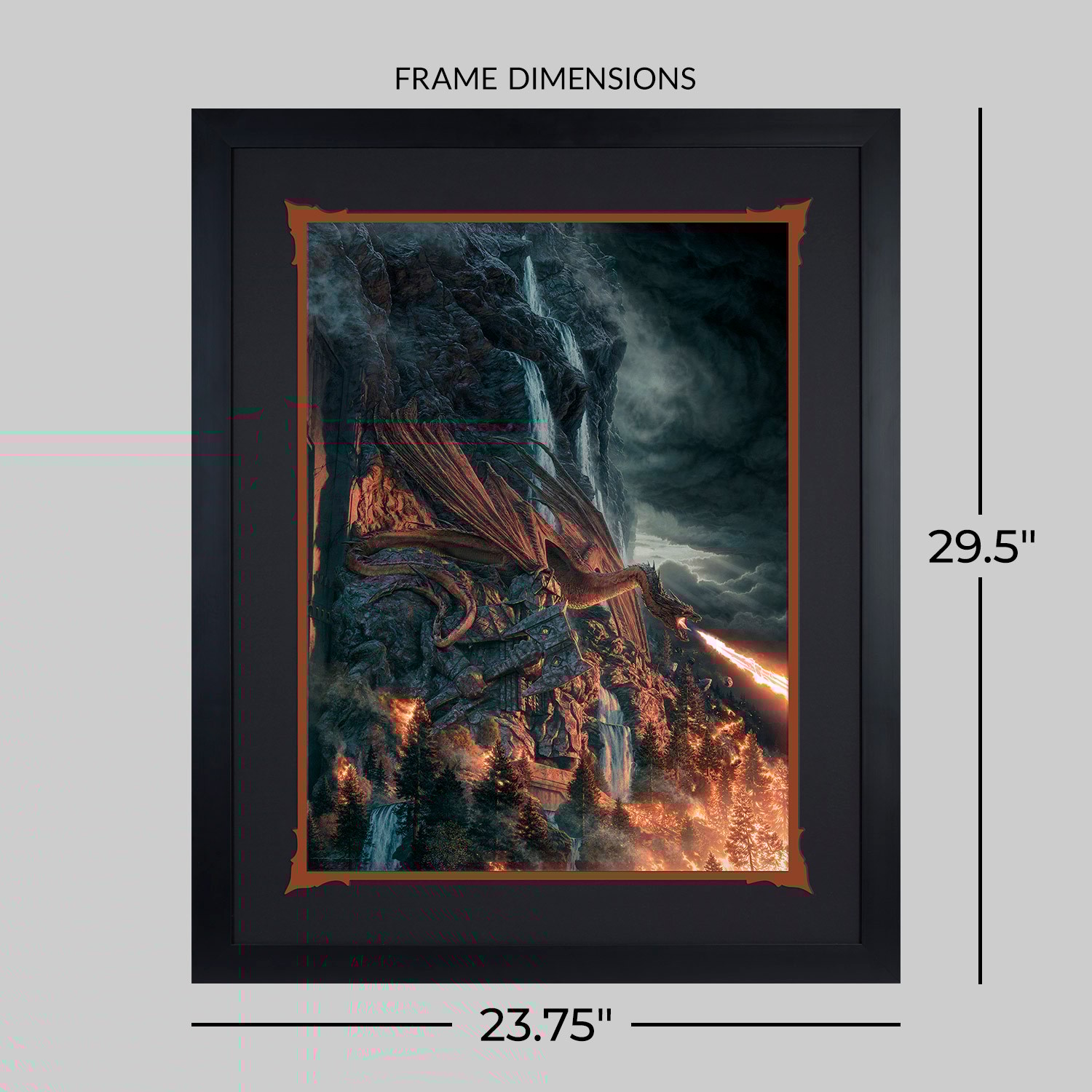 Smaug the Fire-Drake: A Dire Menace! Fine Art Print by Vanderstelt ...