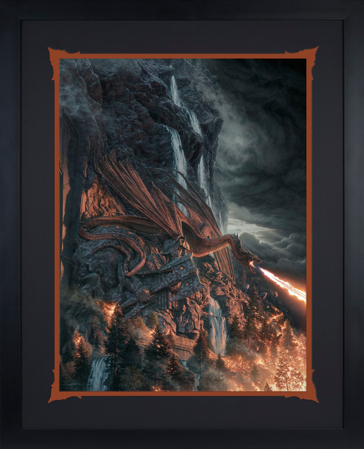 Smaug the Fire-Drake: A Dire Menace! Fine Art Print by Vanderstelt ...