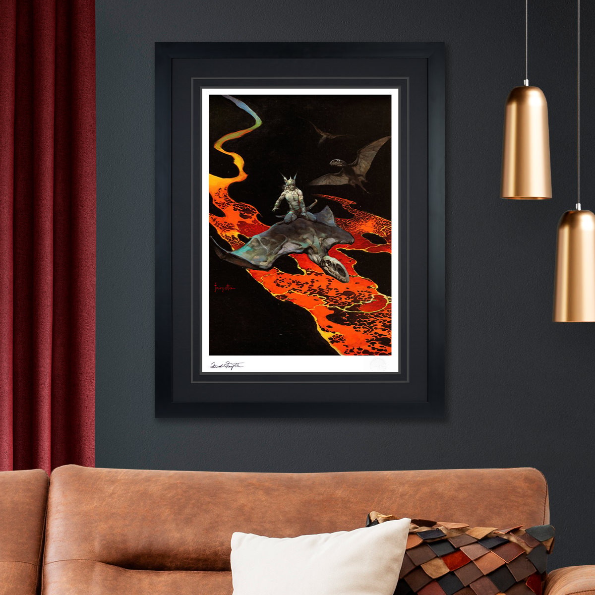 Thor's Flight Fine Art Print by Frank Frazetta | Sideshow Collectibles