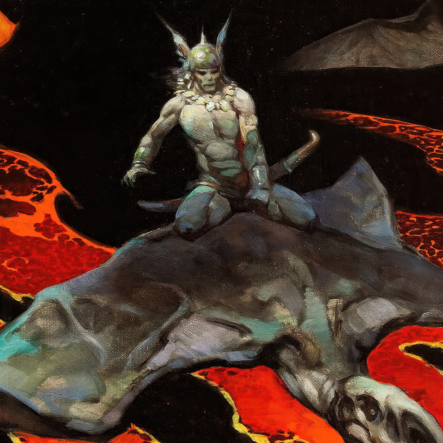 Thor's Flight Fine Art Print by Frank Frazetta | Sideshow Collectibles