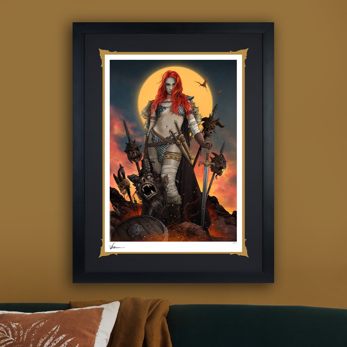 Red Sonja: A Savage Sword Fine Art Print by Vance Kelly | Sideshow ...