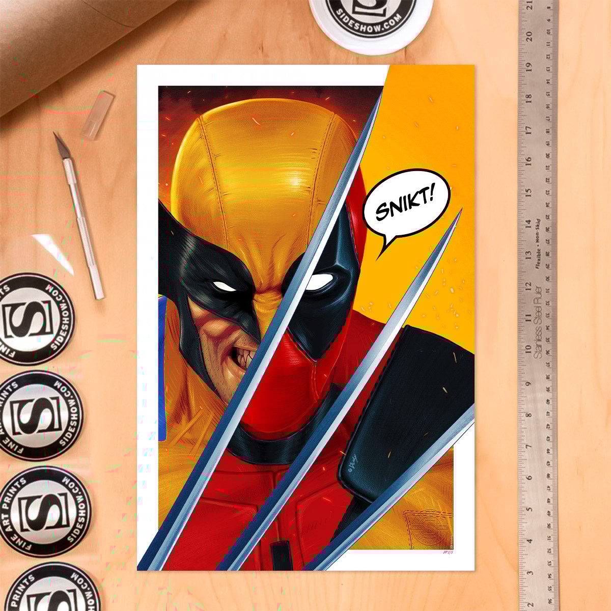 Wolverine vs Deadpool Fine Art Print by Doaly | Sideshow Collectibles