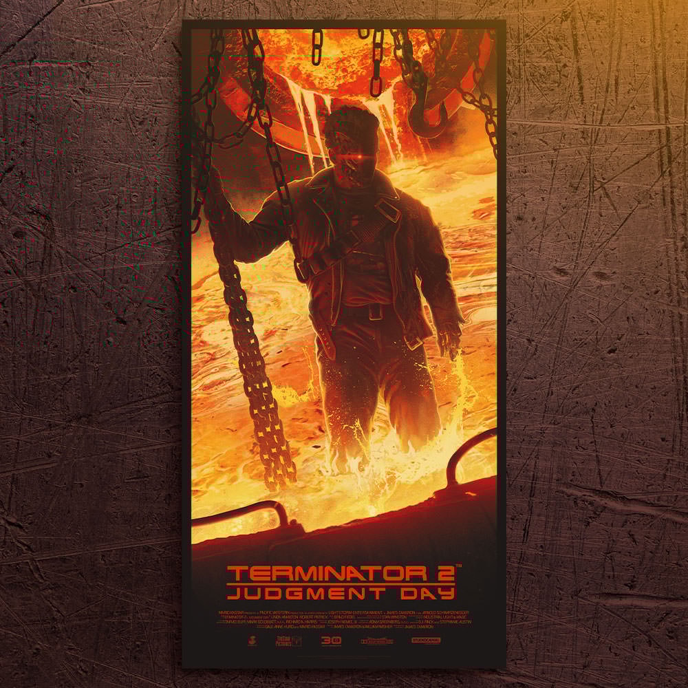 terminator 2 poster signed