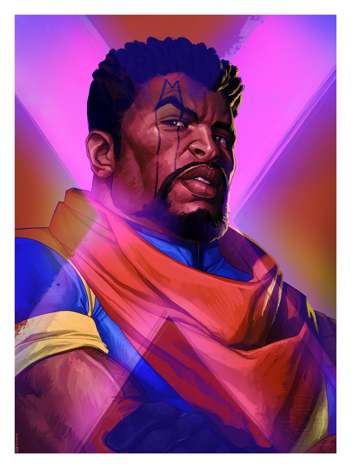 X-Men Portraits: Bishop Fine Art Print by Uzuri | Sideshow Collectibles