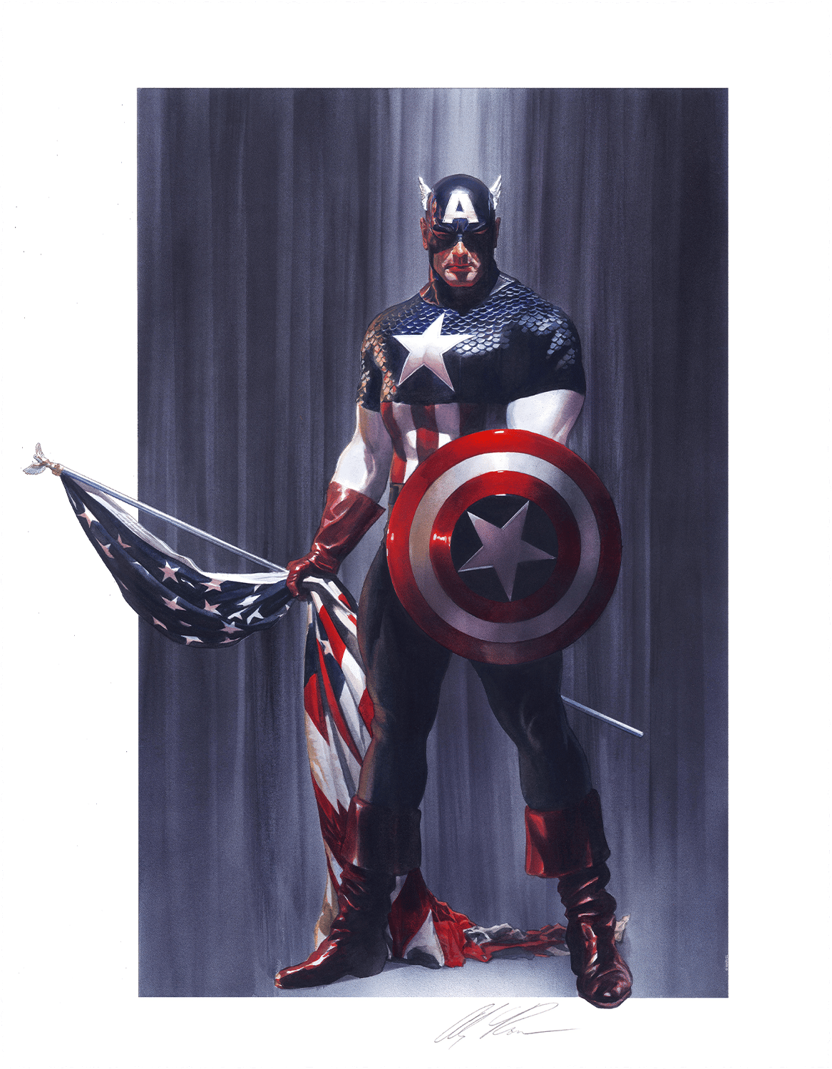 Captain America: Patriot Fine Art Print by Alex Ross | Sideshow ...