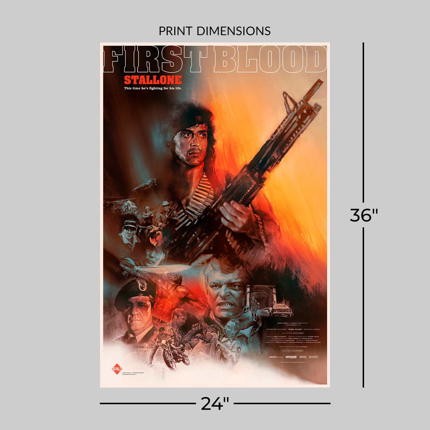 Rambo: First Blood Variant Screenprint by Apollo Gallery | Sideshow ...