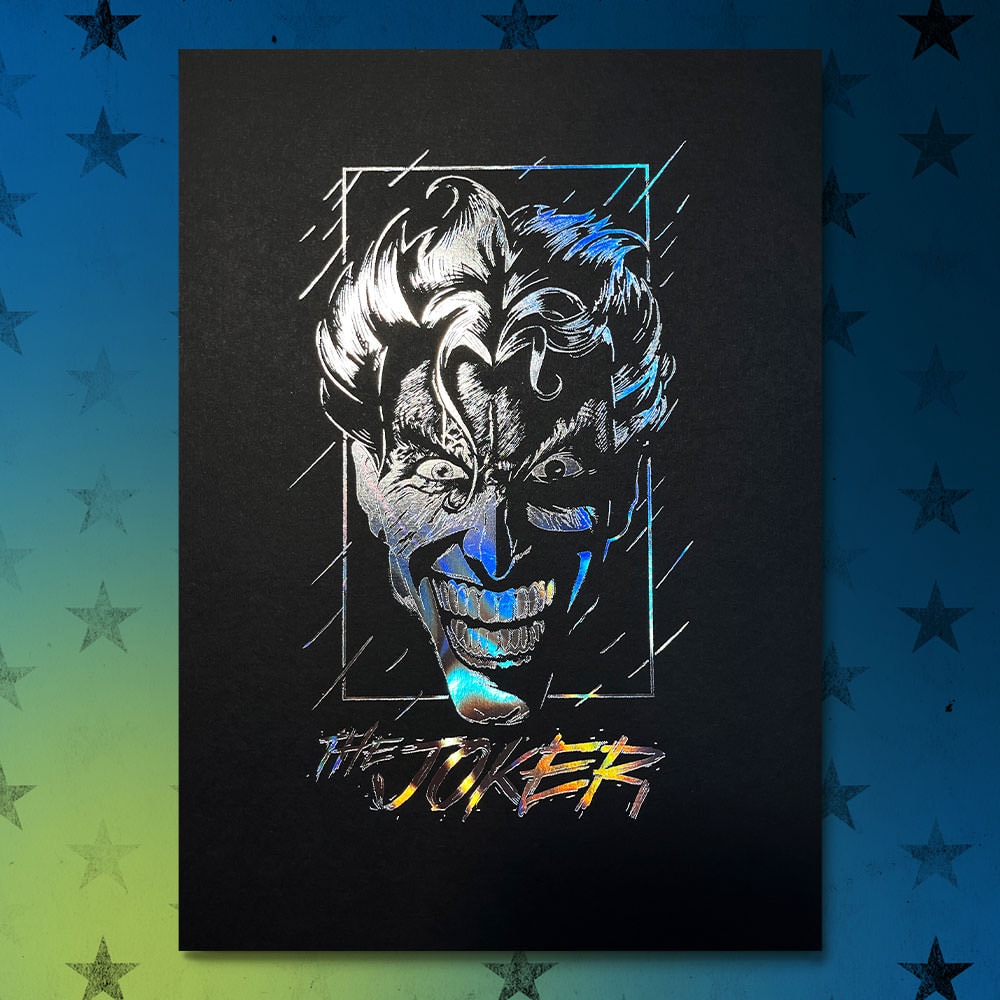 The Joker (Gold) Foil Letterpress Poster by Arteonn | Sideshow Collectibles