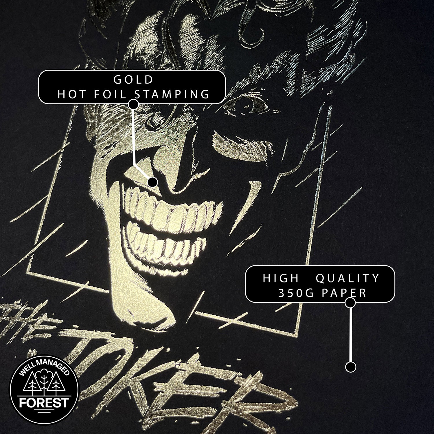 The Joker (Holographic) Foil Letterpress Poster by Arteonn | Sideshow ...
