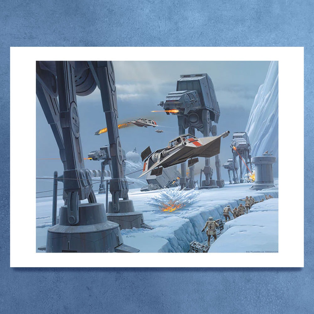 AT-AT Attacks Art Print by ACME Archives | Sideshow Collectibles
