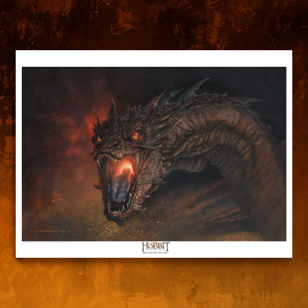 Smaug: King Under the Mountain Fine Art Print by Jerry Vanderstelt ...