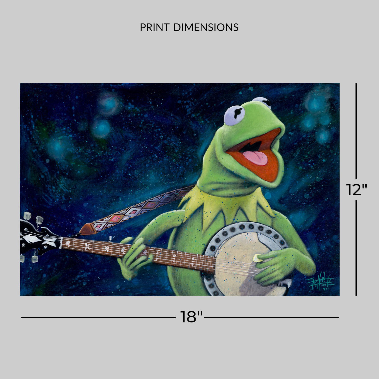 Kermit and His Banjo Art Print by Disney Fine Art | Sideshow Collectibles