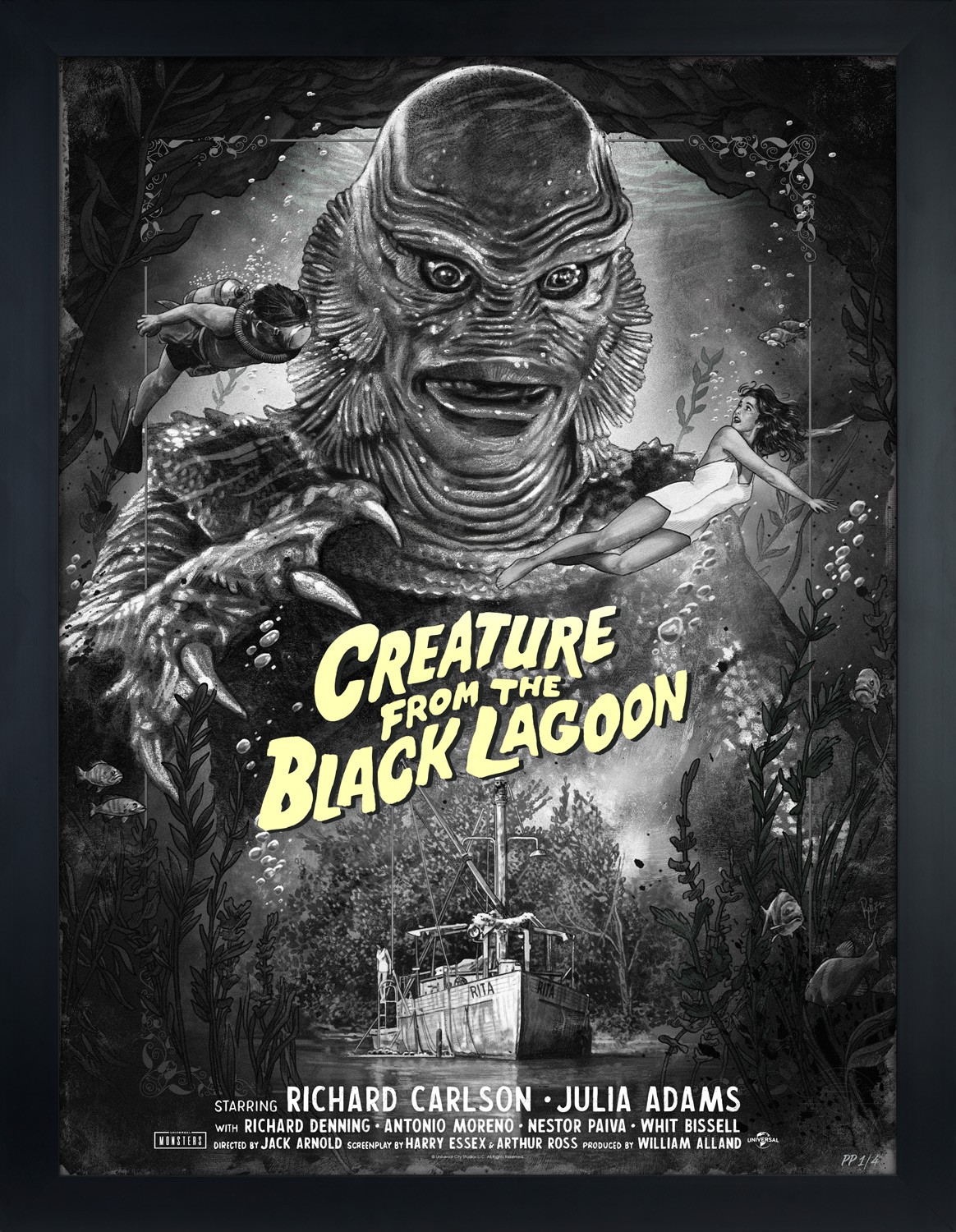 Creature From the Black Lagoon (Silver Screen) Movie Poster by Ruiz ...