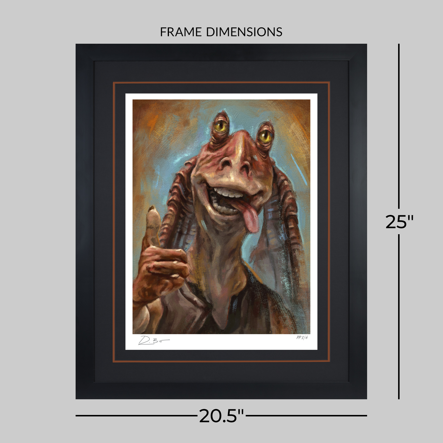 Jar Jar Binks™: Portrait of a Gungan Fine Art Print by Robert Bruno ...