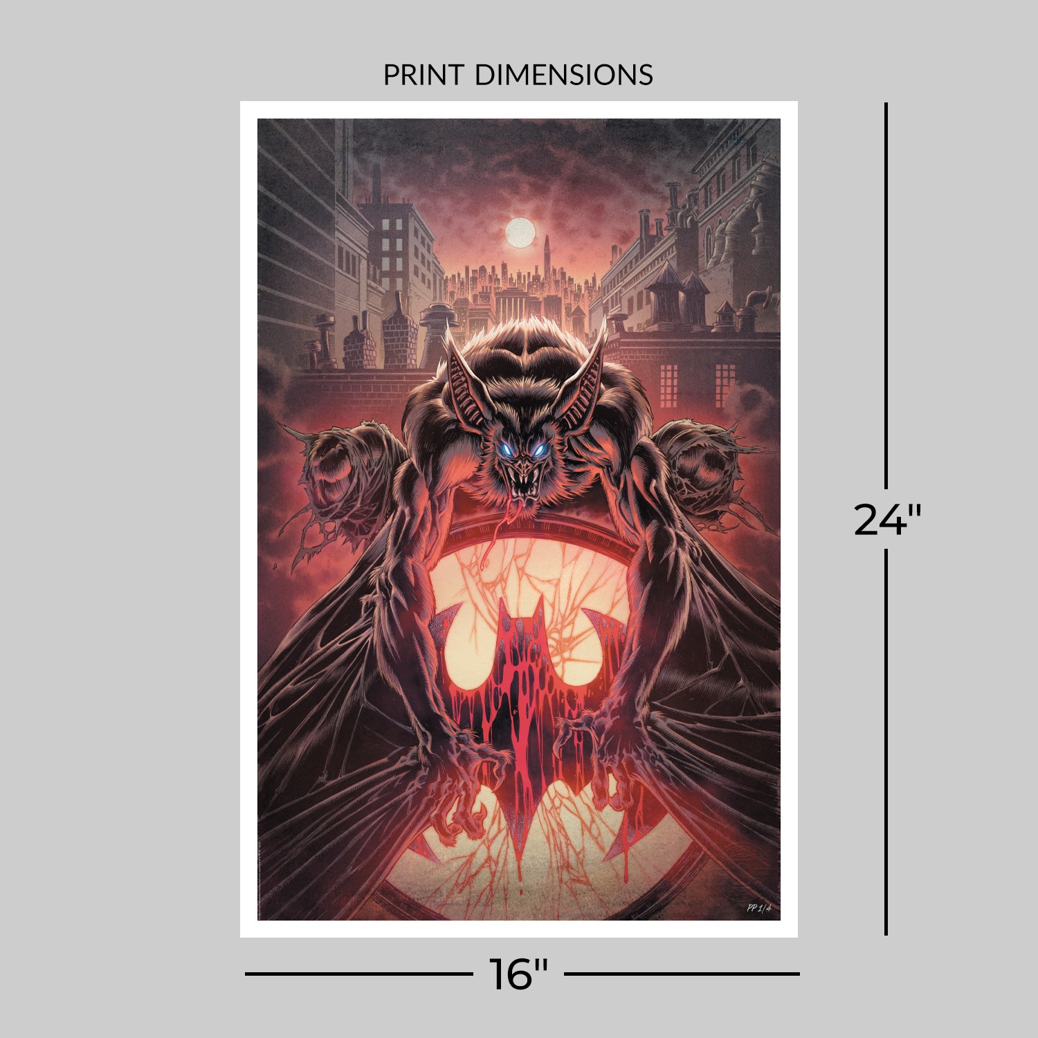 Man-Bat Fine Art Print by Kyle Hotz | Sideshow Collectibles