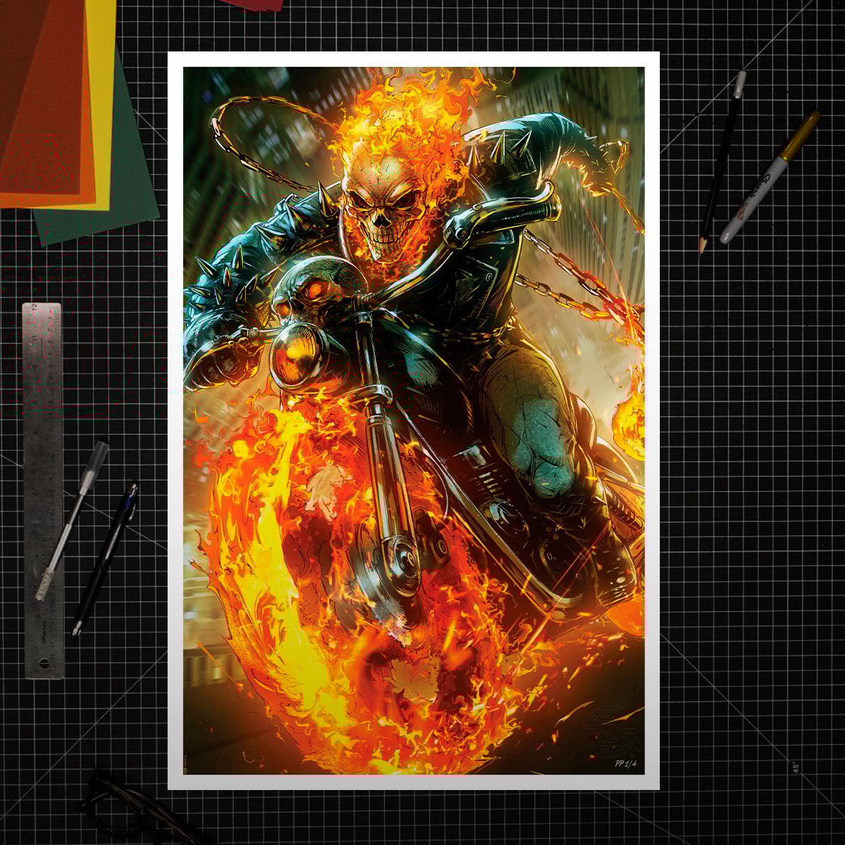 Cosmic Ghost Rider Fine Art Print by Maxx Lim | Sideshow Collectibles