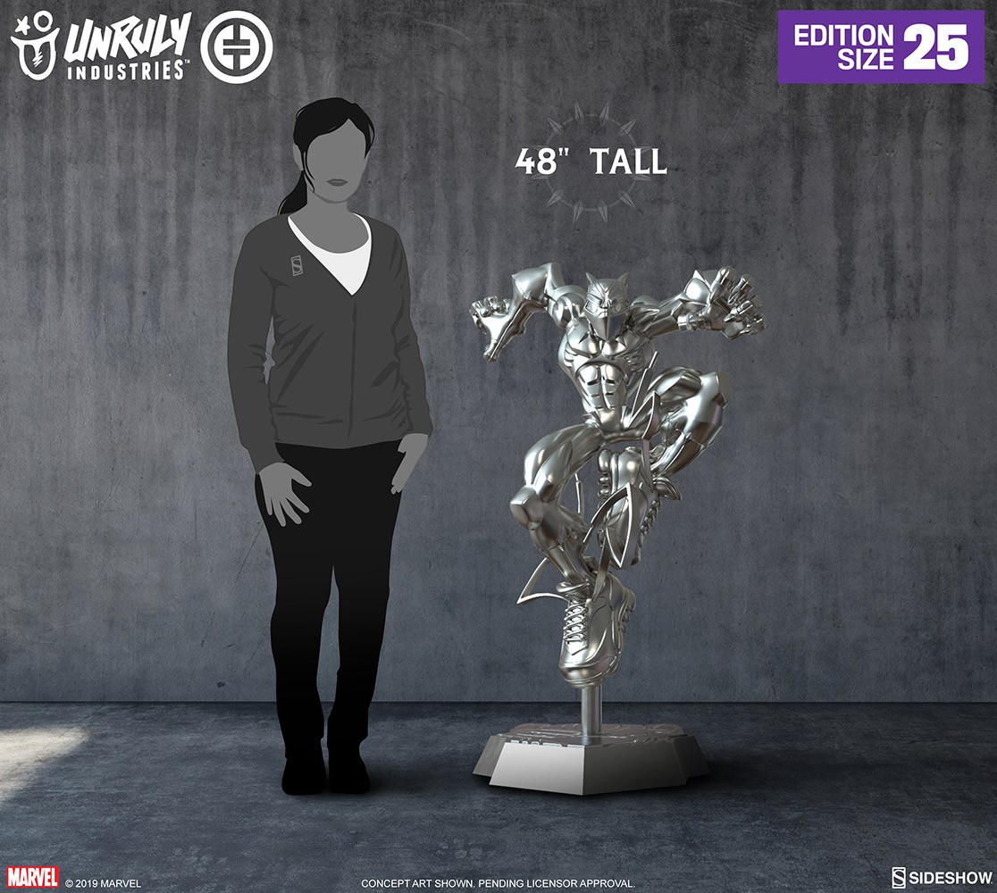 T'Challa Giant-Sized (Silver Edition) Designer Collectible Toy by Tracy ...