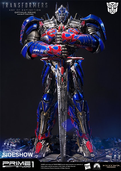 Transformers Optimus Prime Knight Edition Polystone Statue b | Sideshow ...