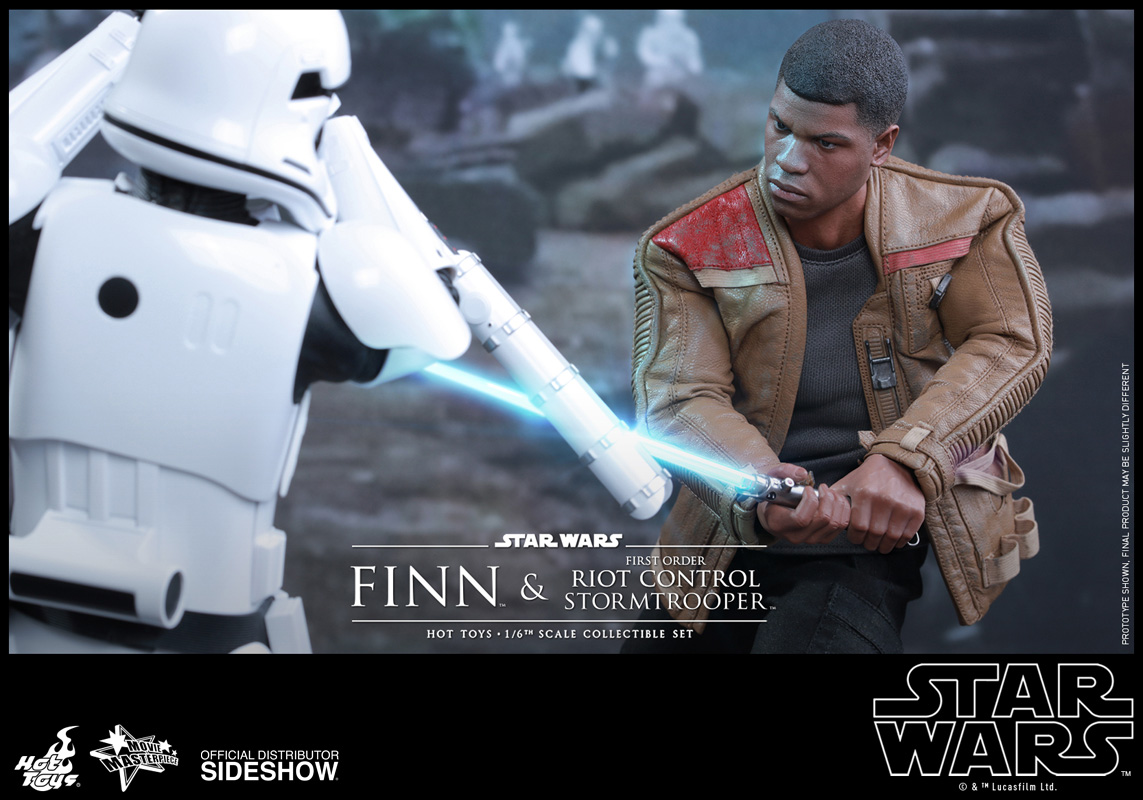 Star Wars Finn and First Order Riot Control Stormtrooper Six | Sideshow ...