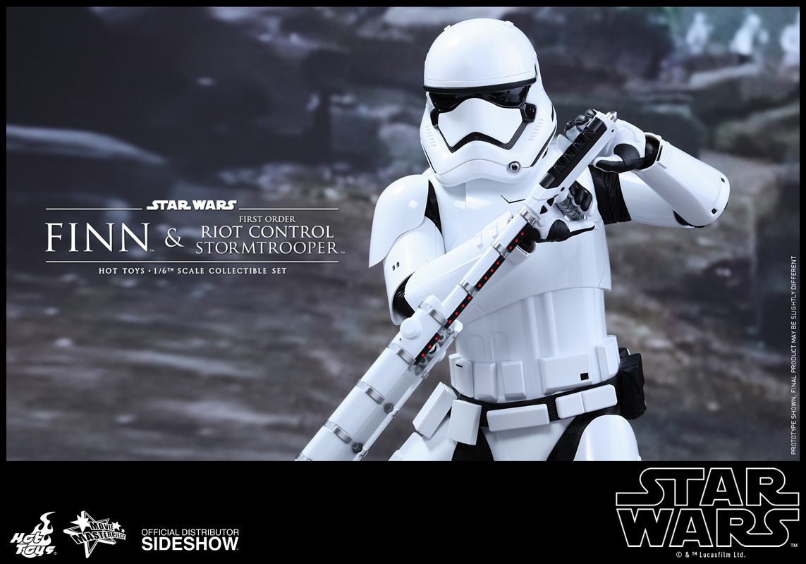Star Wars Finn and First Order Riot Control Stormtrooper Six | Sideshow ...