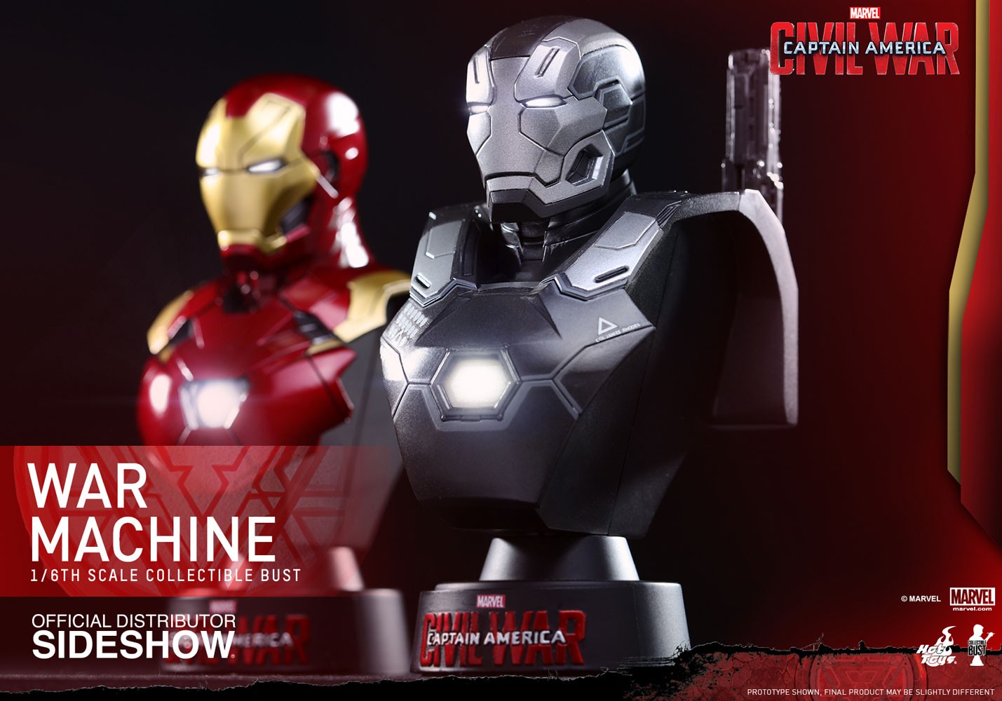 Marvel War Machine Mark III Collectible Bust by Hot Toys | Sideshow ...