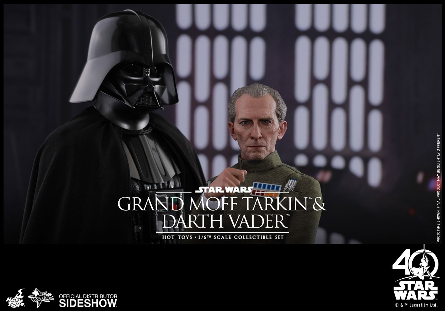 Star Wars Grand Moff Tarkin and Darth Vader Sixth Scale Figu | Sideshow ...