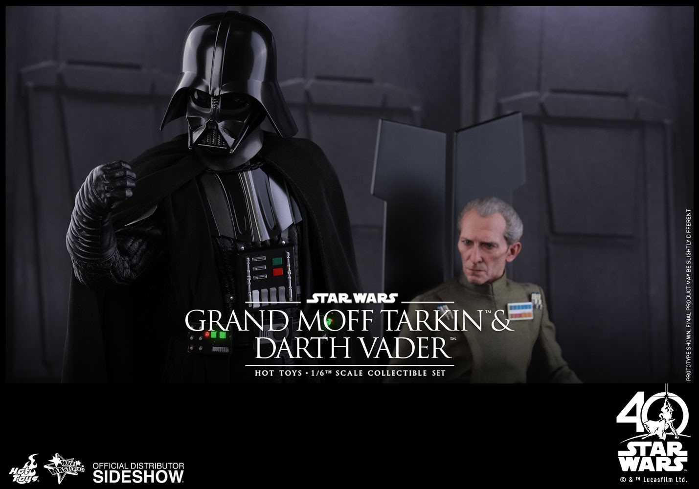Star Wars Grand Moff Tarkin and Darth Vader Sixth Scale Figu | Sideshow ...