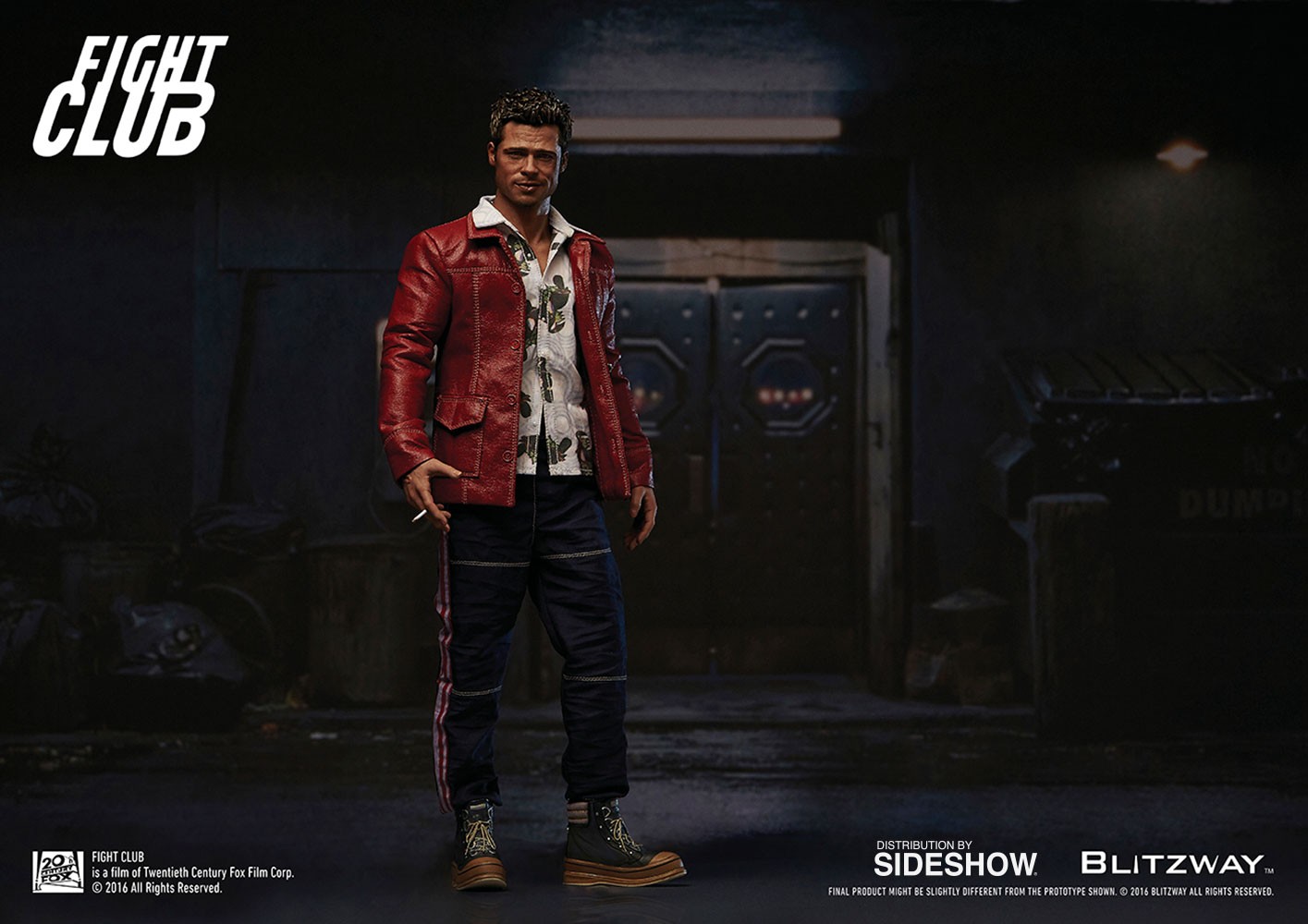 Fight Club Tyler Durden Red Jacket Version Sixth Scale Figur | Sideshow ...