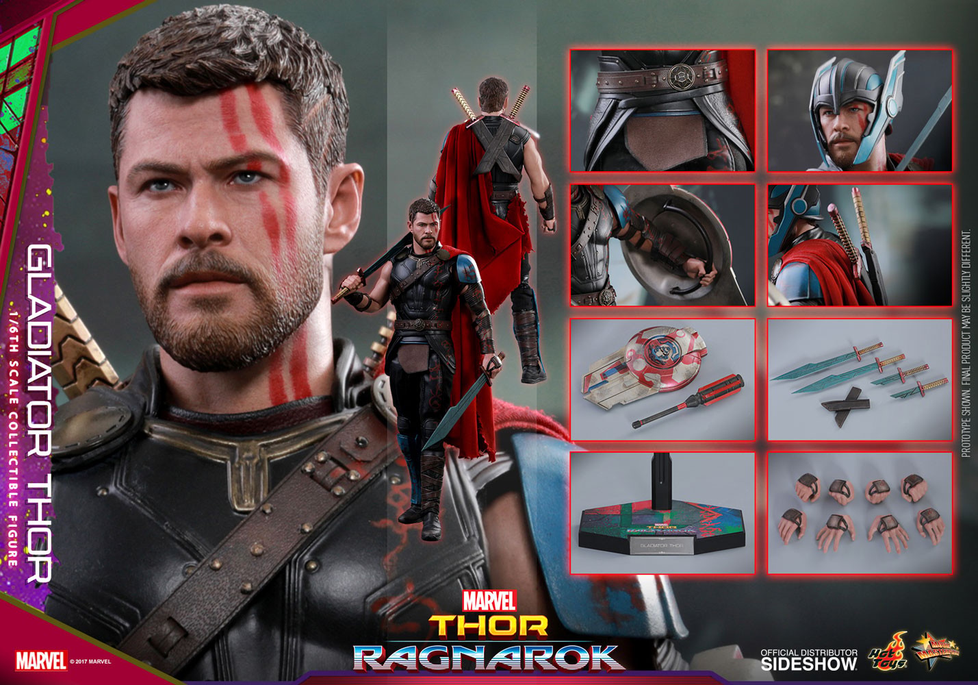 Marvel Gladiator Thor Sixth Scale Figure by Hot Toys | Sideshow ...