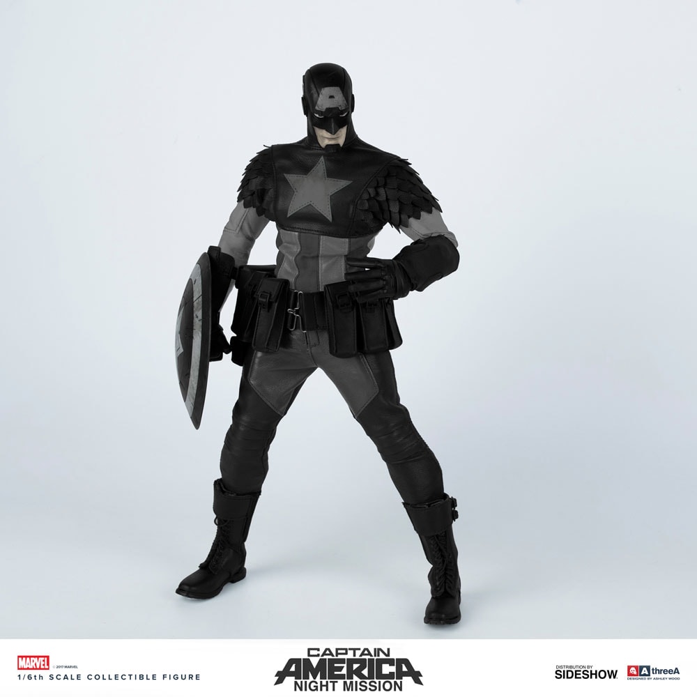 Marvel Night Mission Captain America Sixth Scale Figure by T | Sideshow ...