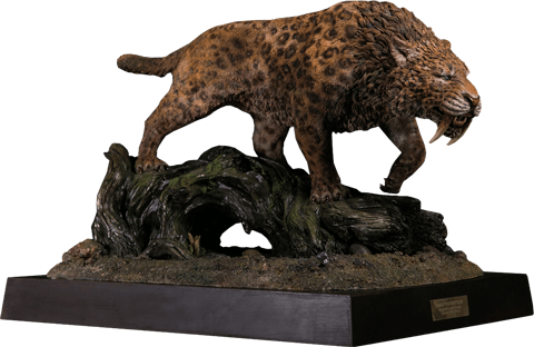 Smilodon Fatalis Wet Rainforest Version Statue by Damtoys | Sideshow ...