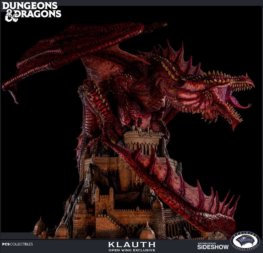 Dungeons and Dragons Klauth Red Dragon Opened Wing Statue by | Sideshow ...