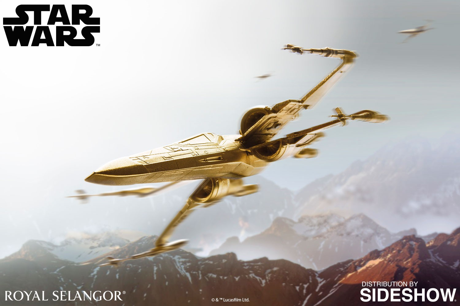 Star Wars Gilt X-Wing Starfighter Scaled Replica by Royal Se | Sideshow ...