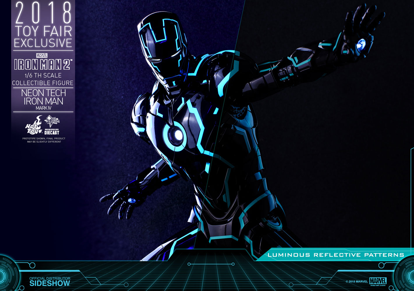 Neon Tech Iron Man Mark IV Figure by Hot Toys | Sideshow Collectibles