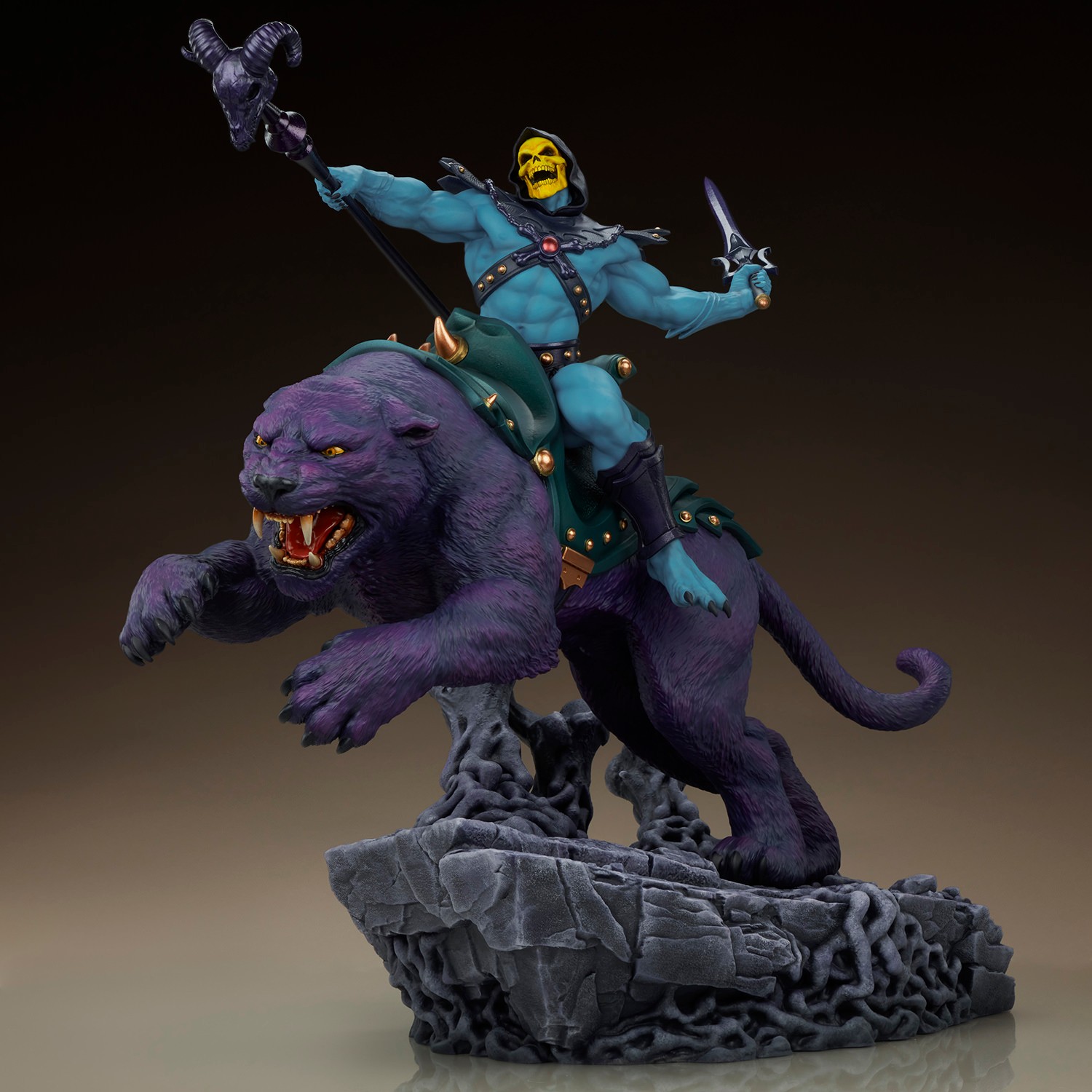 Skeletor & Panthor Classic Deluxe Sixth Scale Maquette by Tweeterhead ...