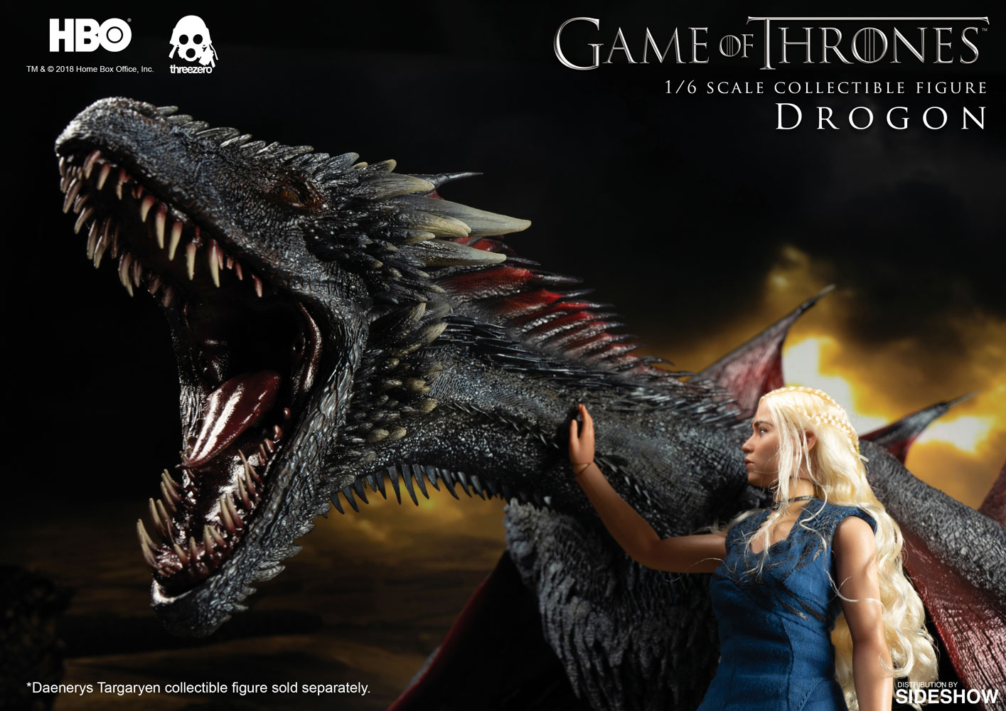Threezero Game of Thrones Drogon 1/6 Scale Figure | Sideshow Collectibles