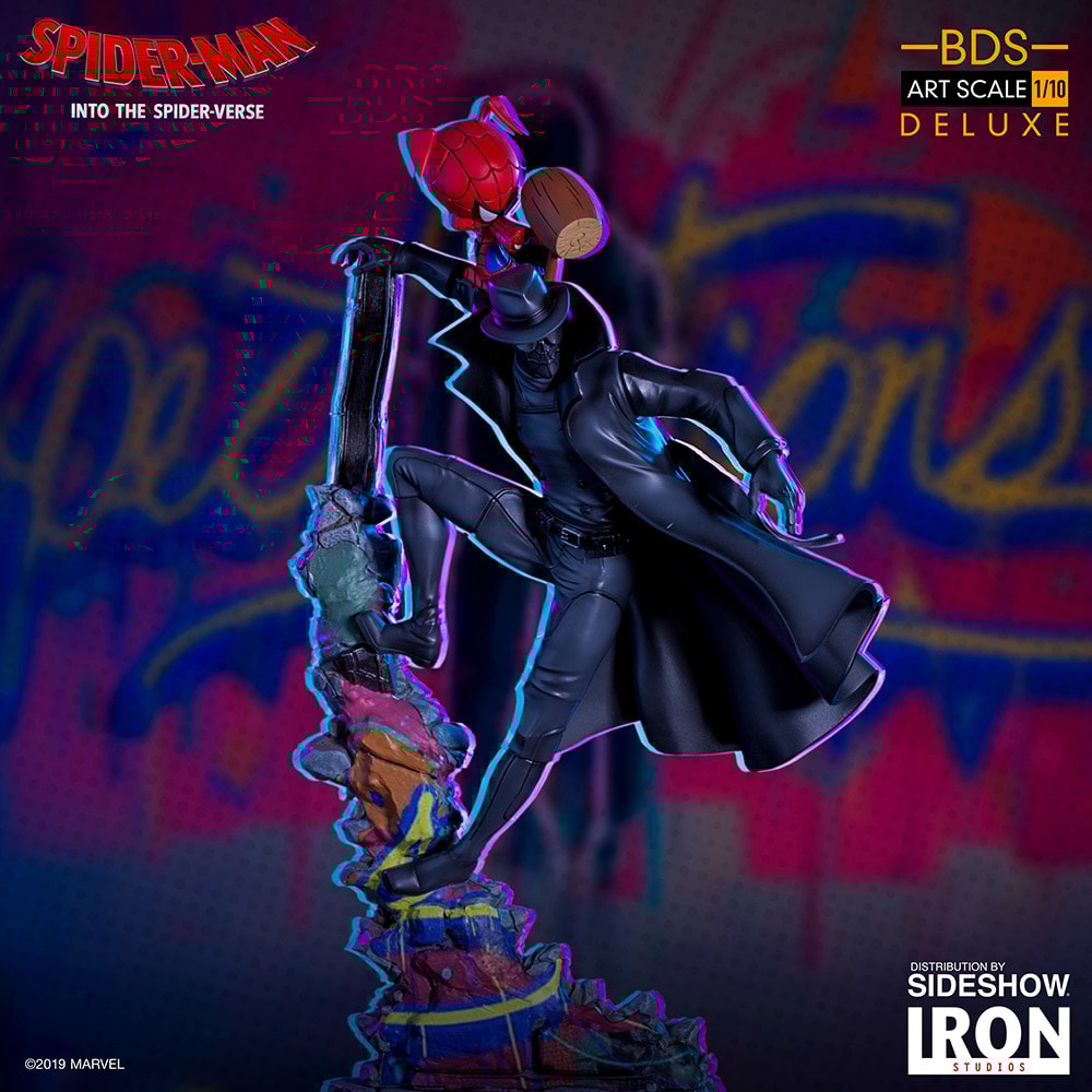 Marvel Noir and Spider-Ham Statue by Iron Studios | Sideshow Collectibles